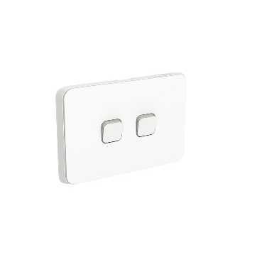 Clipsal Iconic - Flush Switch, 2 Gang, Horizontal Mount, 1-Way/2-Way ...