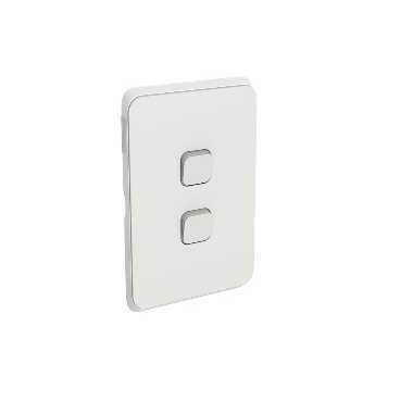 Clipsal Iconic - Flush Switch, 2 Gang, Vertical Mount, 1-Way/2-Way ...