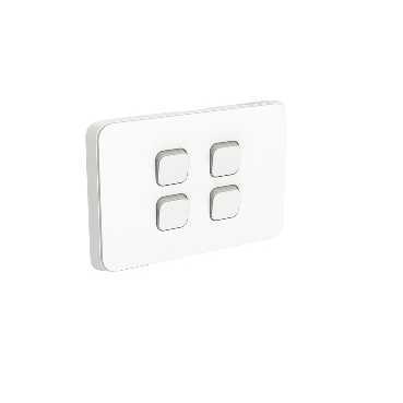 Clipsal Iconic - Flush Switch, 4 Gang, Horizontal Mount, 1-Way/2-Way ...